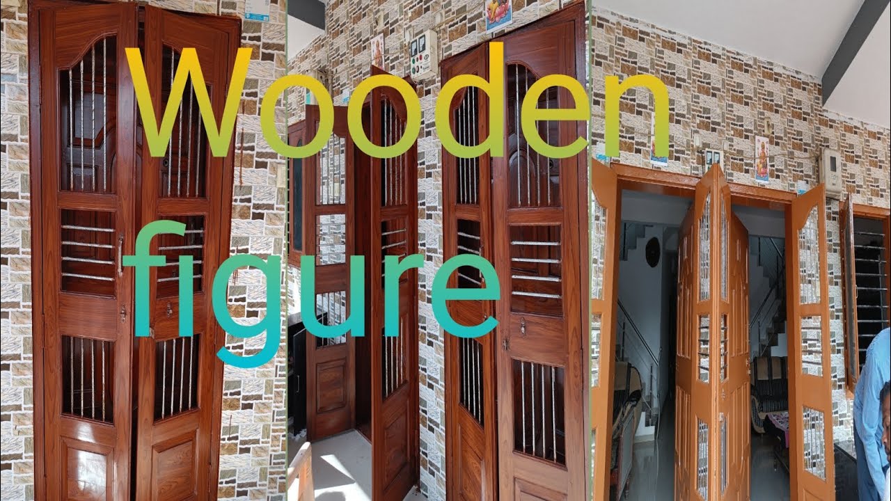 Wooden figure design oil tube brown colour unique pattern morden art ...