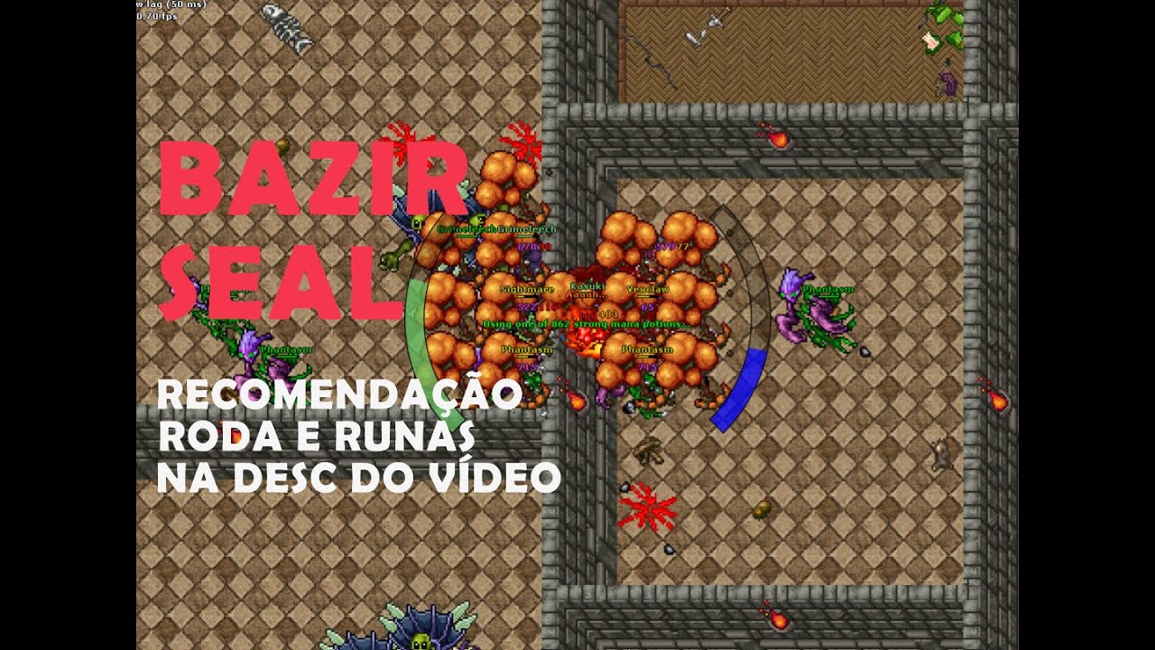 [TIBIA] - Ek Solo Seal Bazir | 4.8kk/h raw (100%) + 1.5kk loot - YouTube