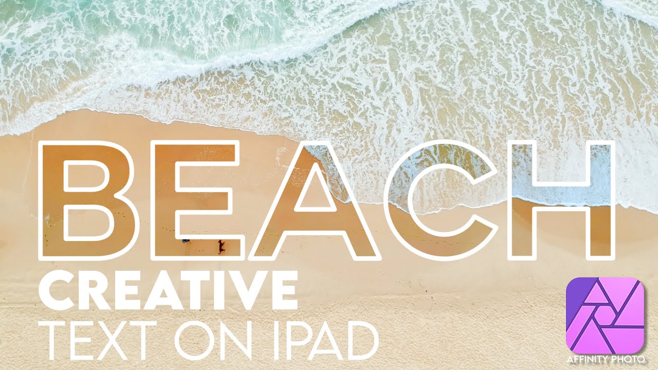 Creative text effect on iPad Affinity photo | Affinity Photo Tutorial ...