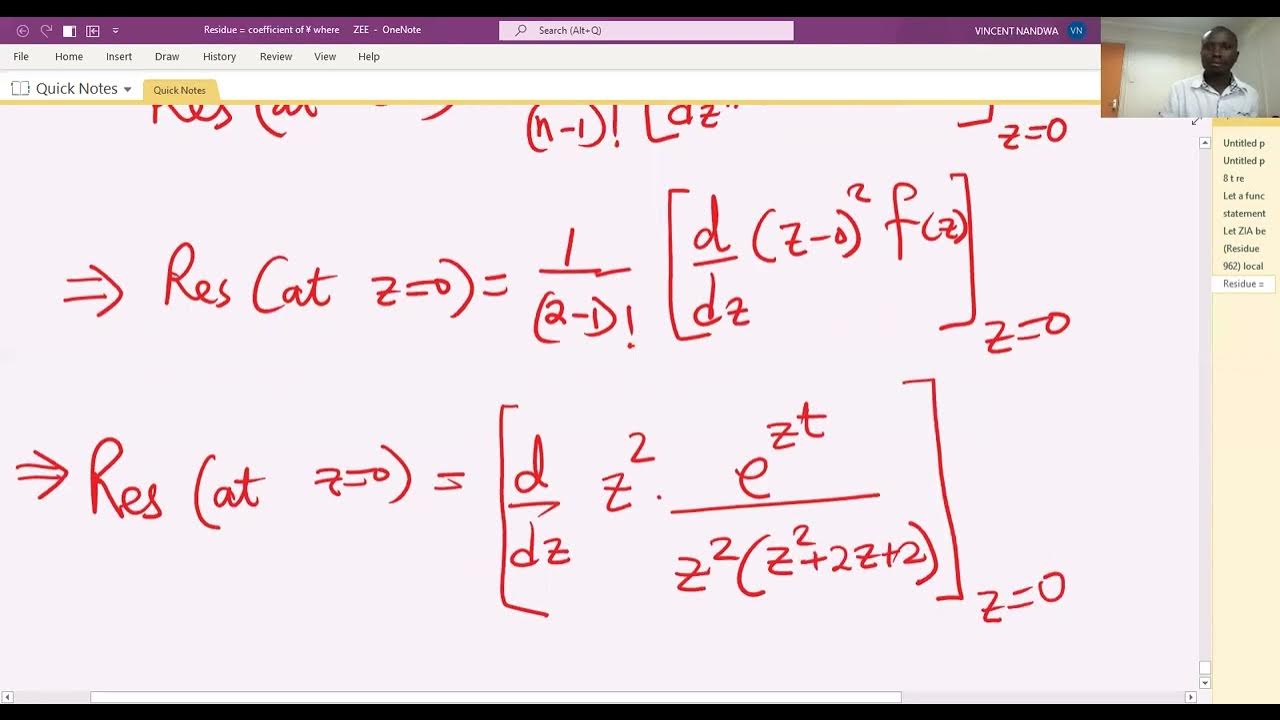 Application of Cauchy Residue Theorem Example 3 - YouTube