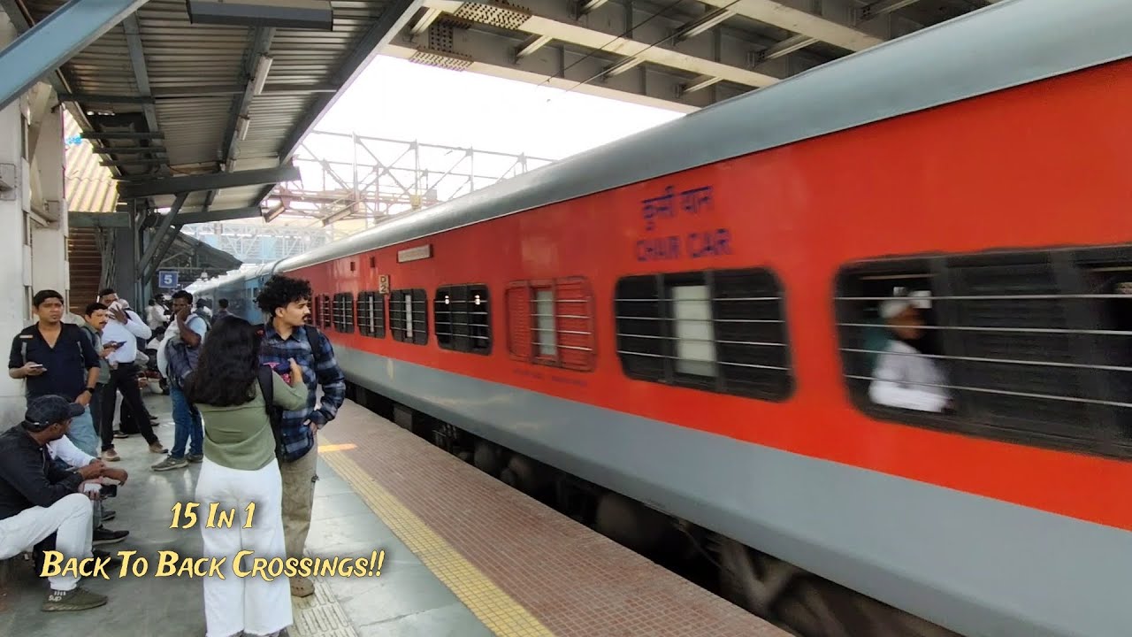[ 15 in 1 ] HIGH SPEED WAP7 With LHB Trains And ICF Vande Bharat Train ...