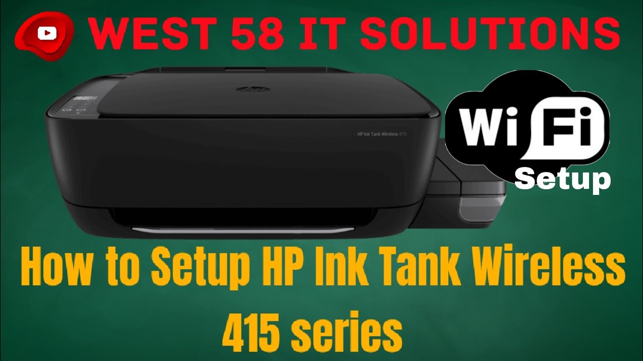How to Setup HP Ink Tank Wireless 415 | Connect printer to wireless ...