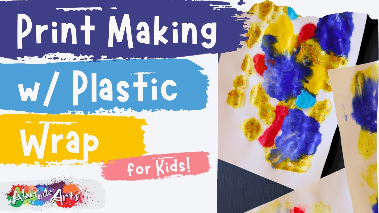 Print Making w/ Plastic Wrap - YouTube
