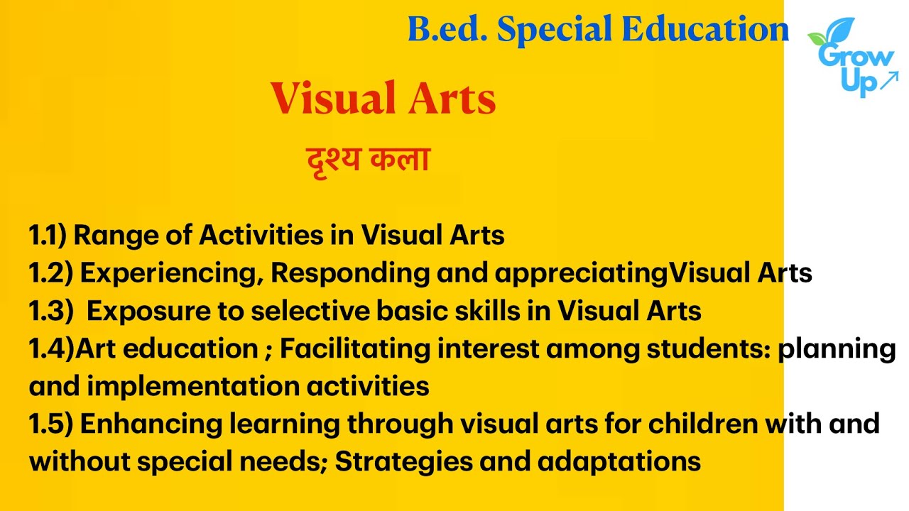 Visual Arts B.ed. Special education - YouTube