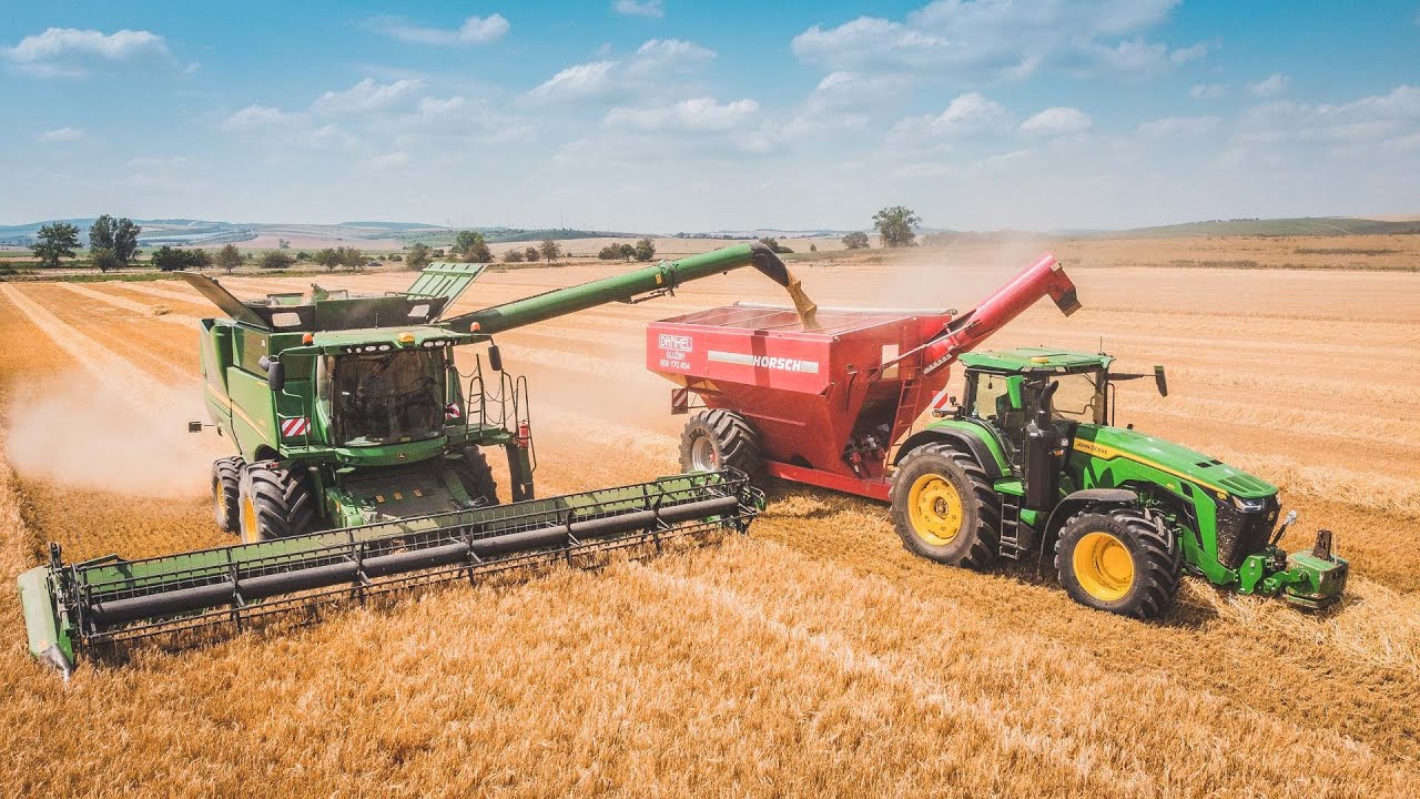 Žně 2021/JohnDeere 8410R/2x JohnDeere T660i/JohnDeere S680i/ DAŇHEL ...