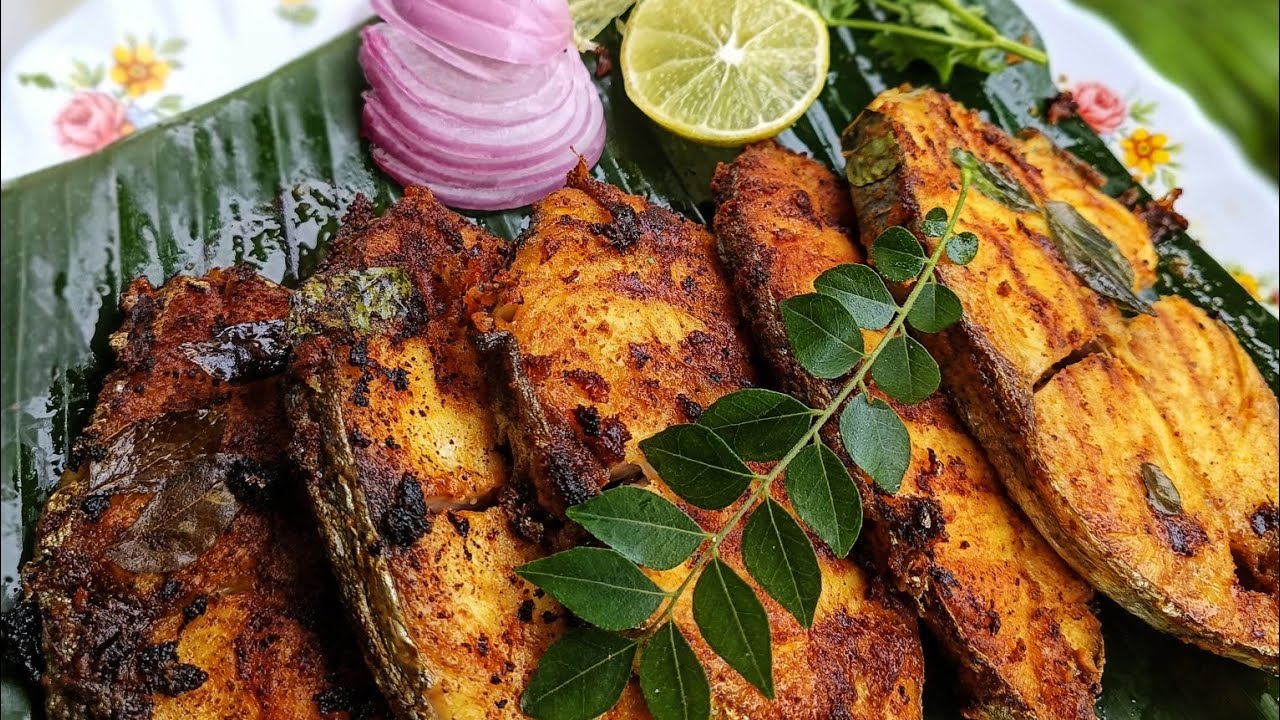 seer fish fry | vanjaram meen varuval | easy and tasty fish fry recipe ...