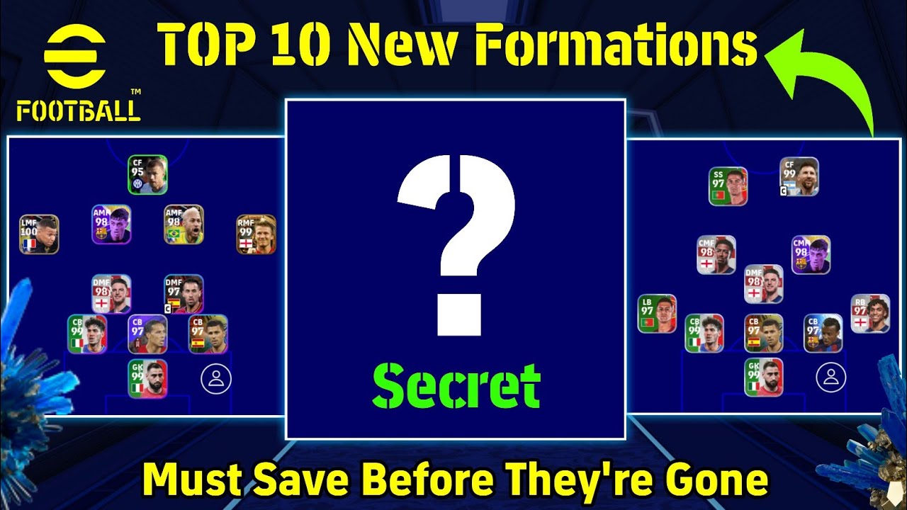 TOP 10 Formations Update In eFootball 2023 Mobile | 3241 Manchester ...