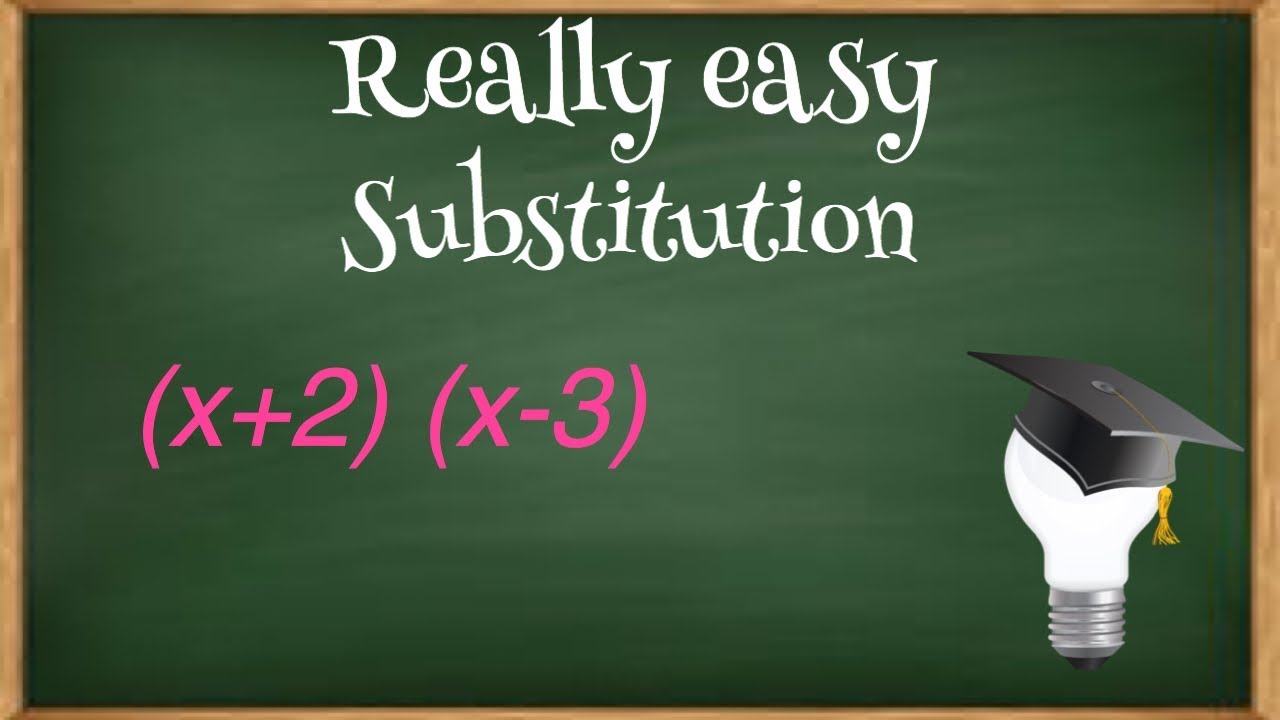 Really simple substitution!! (Algebra) - YouTube