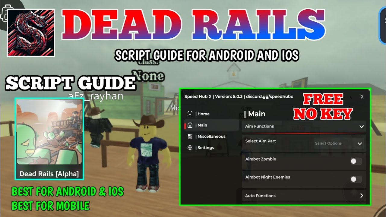 UPDATE DEAD RAILS SCRIPT GUIDE 2025 SPEED HUB | FREE & NO KEY FOR ...