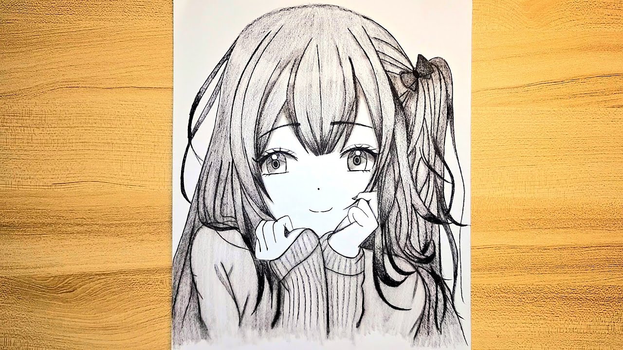 How to Draw Cute A Girl Face - Easy Drawing Tutorial/Cara menggambar ...