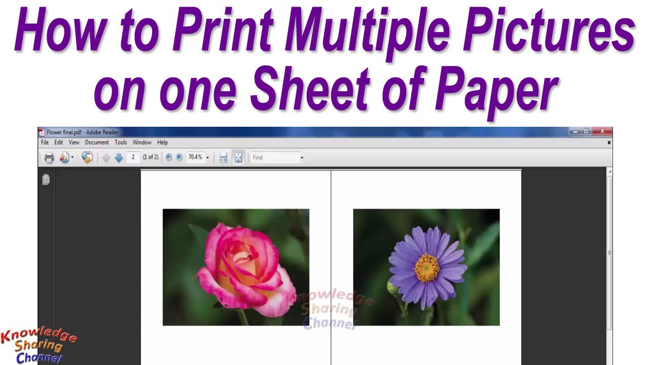How to Print Multiple Pictures on one Sheet of Paper ! How to Print two ...