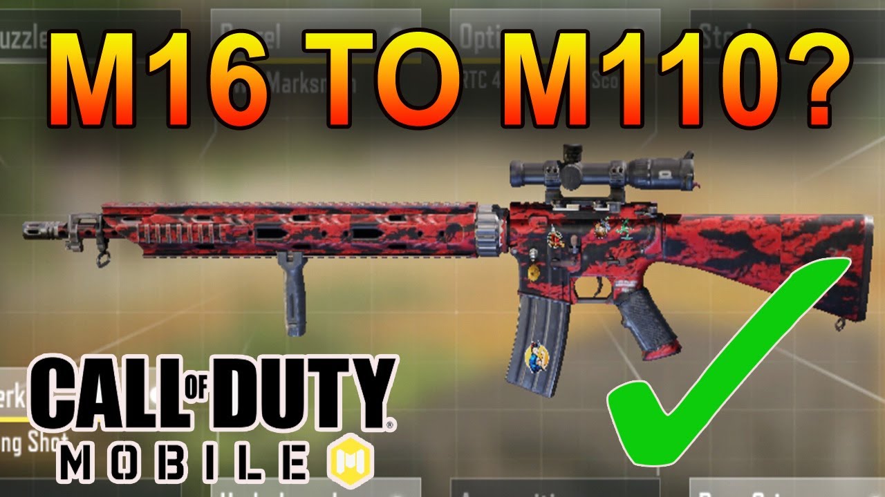 How to turn your M16 into M110 Sniper Rifle? SR-25 Gunsmith in COD ...