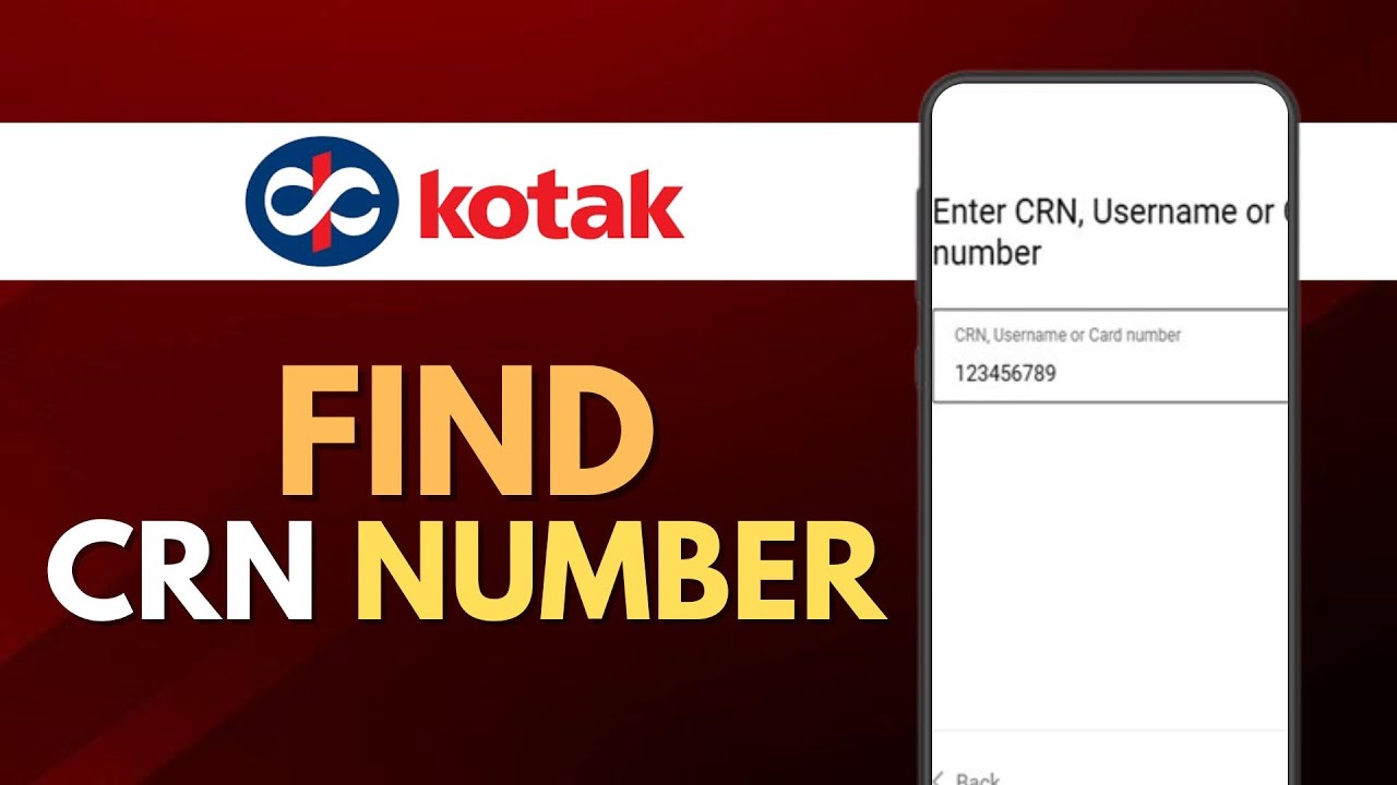 How To Find CRN Number In Kotak Mahindra Bank App | Kotak 811 CRN ...