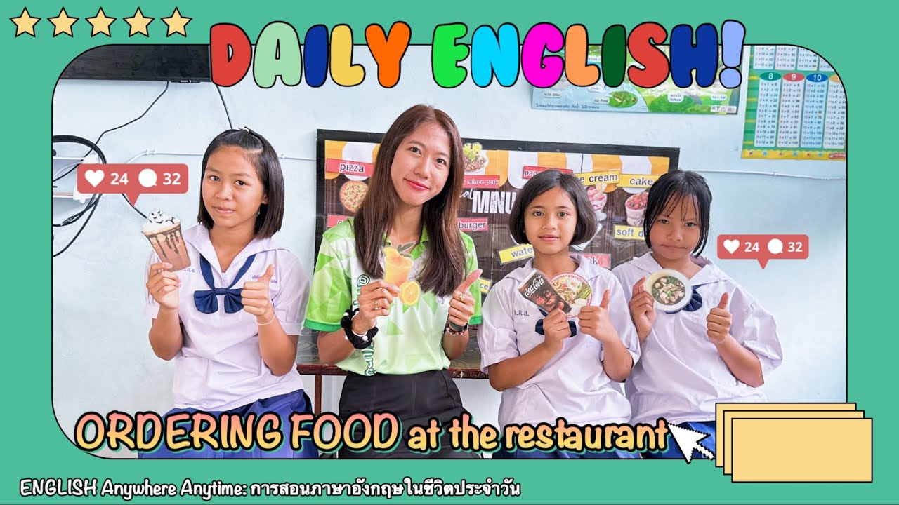 English Anywhere Anytime🇬🇧-Ordering Food Role Play - YouTube