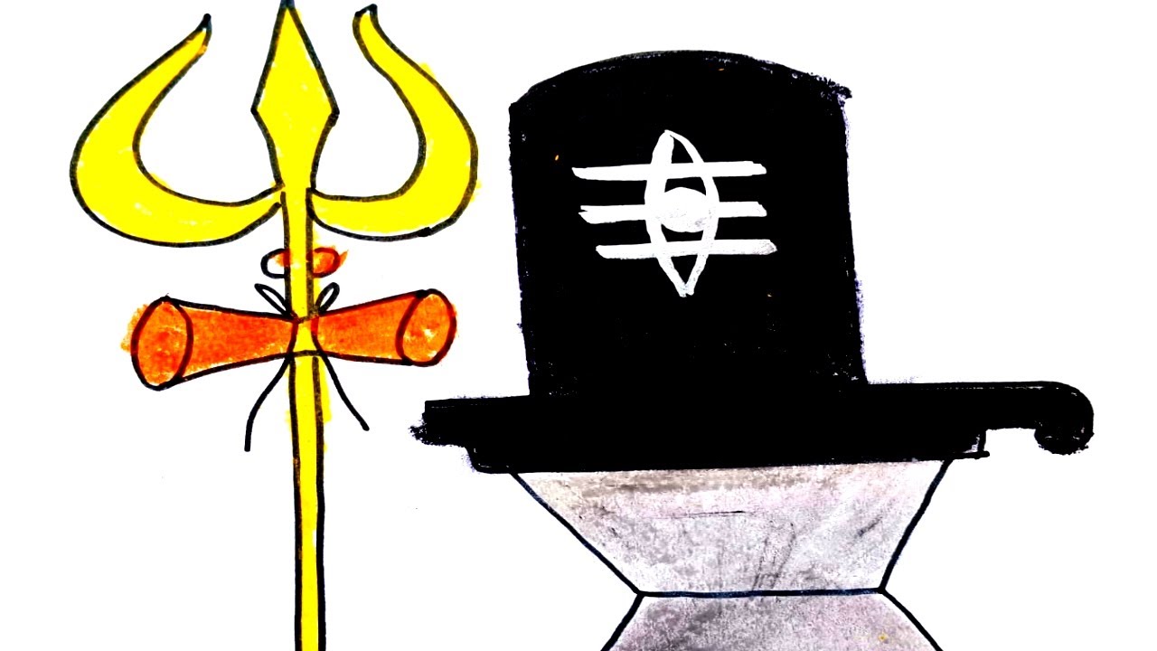 How to draw shivling easy step by step - YouTube