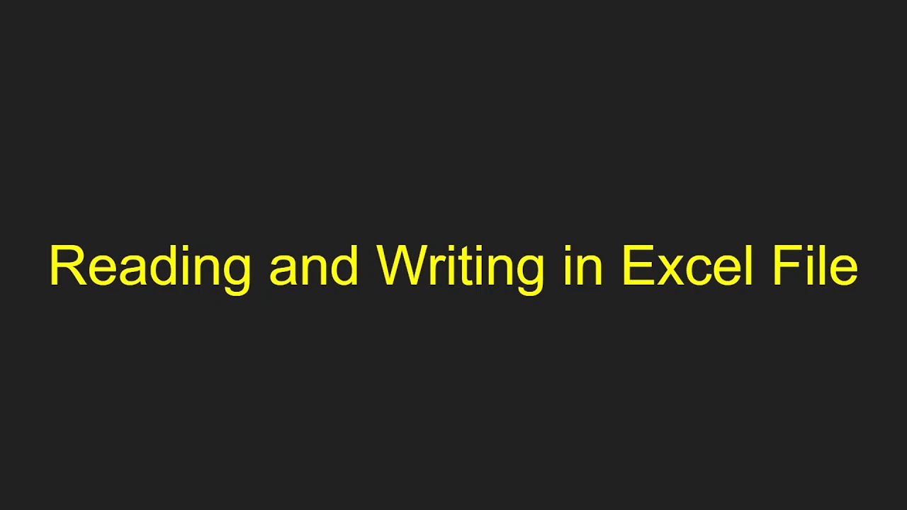 Complete Course On How To Read And Write In Excel Using Java Youtube
