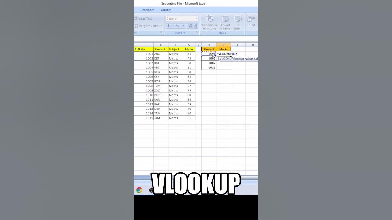 Vlookup Function In Excel Exceltutorial Shortstrending Vlookupfunction Youtube