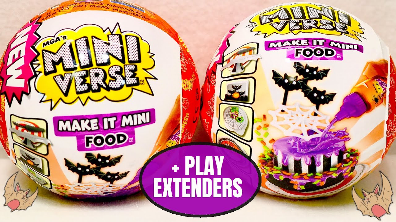 🦇 MINI VERSE HALLOWEEN MAKE IT MINI FOOD UNBOXING AND REVIEW + PLAY ...