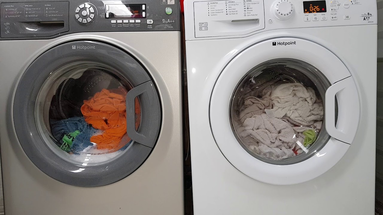 Hotpoint vs Hotpoint - Cotton 90c performance+/ super wash, extra rinse ...