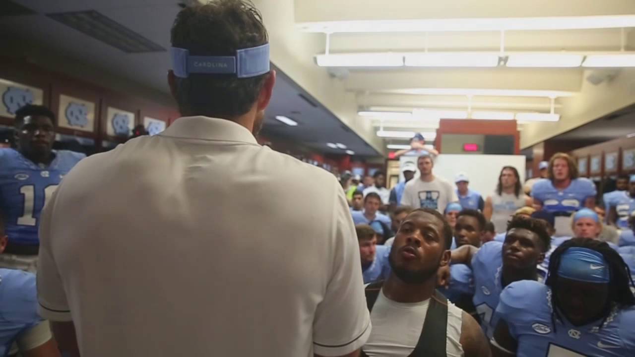 UNC Football: Fedora Locker Room Speech Post Dramatic Pitt Win! - YouTube