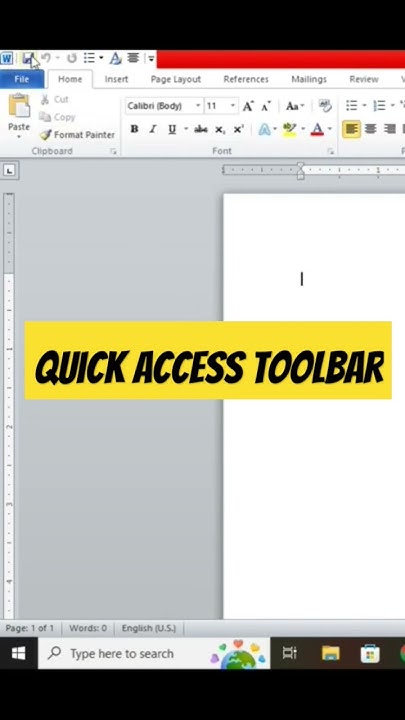 Quick access toolbar #word #msoffice #microsoftoffice #msword #excel # ...