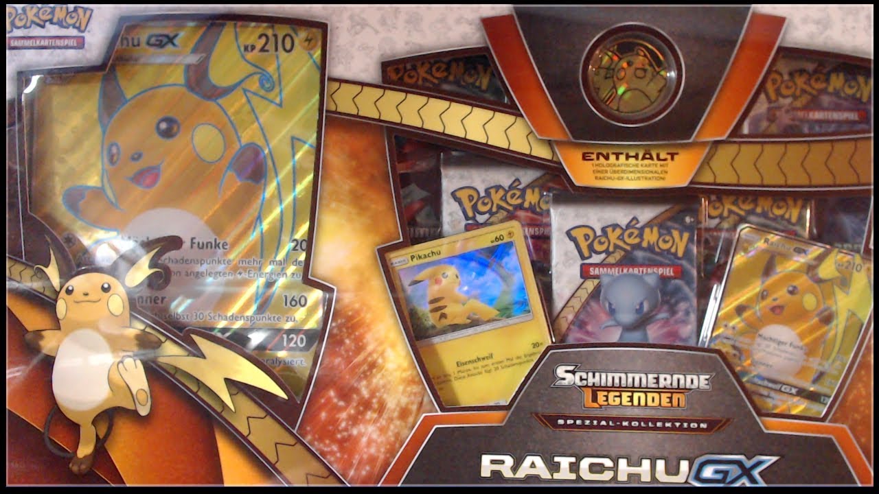 Es schimmert wieder! 3x Raichu GX Box/ 15 Schimmernde Legenden Booster ...