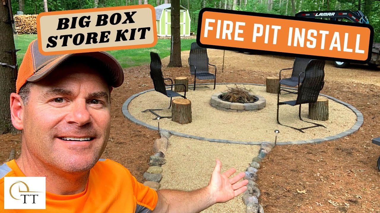 #22 How to Build a Fire Pit - Big Box Store Kit Install - YouTube