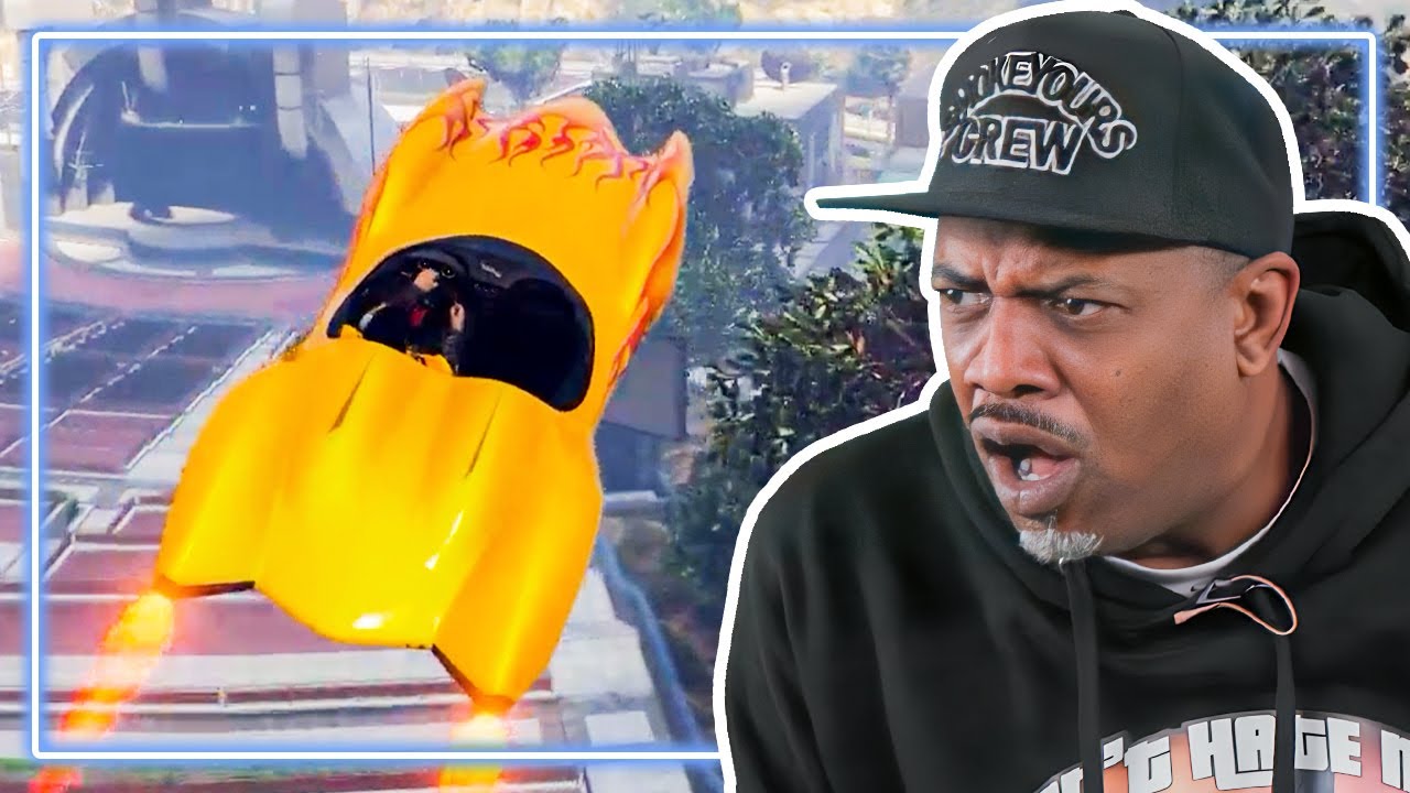 Franklin and Lamar's Voice Actors React to Crazy Stunts and Funny Moments in GTA V - YouTube