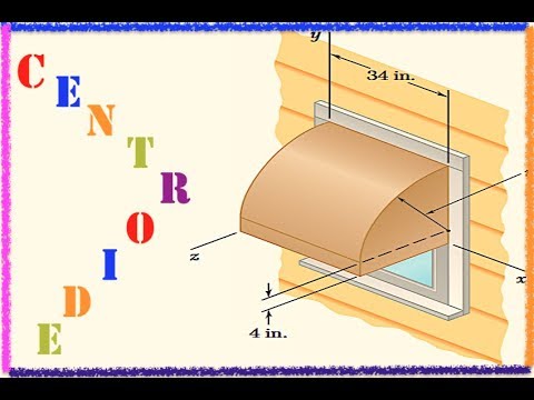 Estatica - centroide del volumen de una superficie - ejercicio 5-111 ...