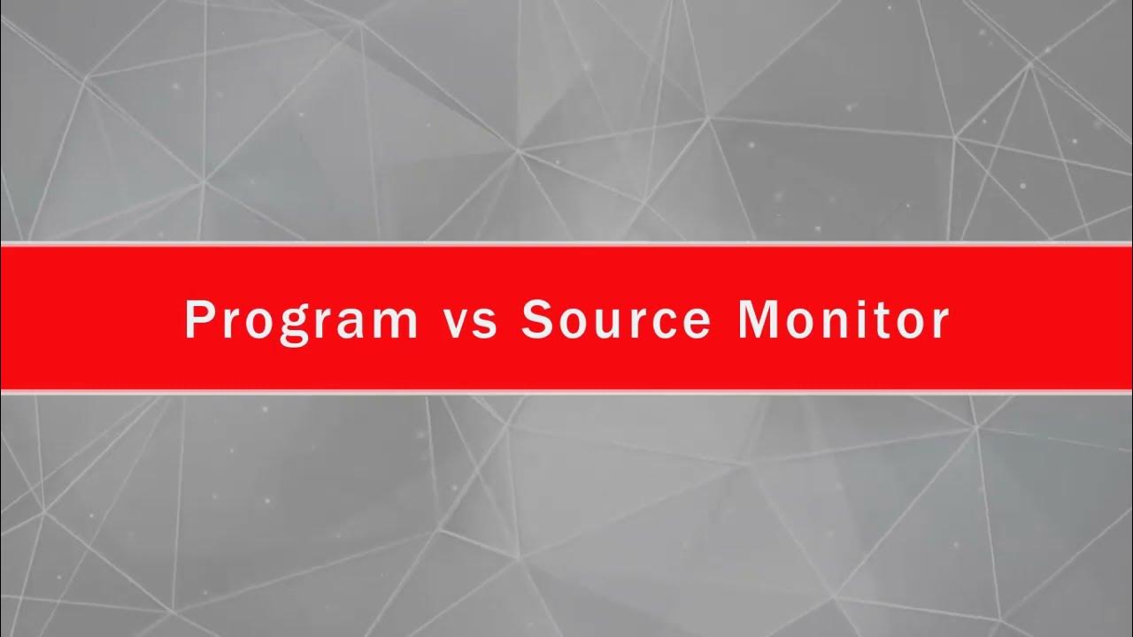 source monitor vs program monitor (preview window) in Adobe premiere pro - YouTube