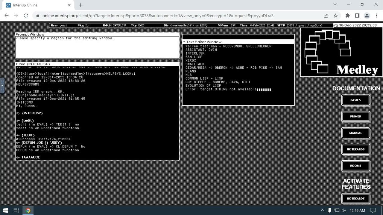Medley Interlisp an Extremely Crude Introduction - YouTube