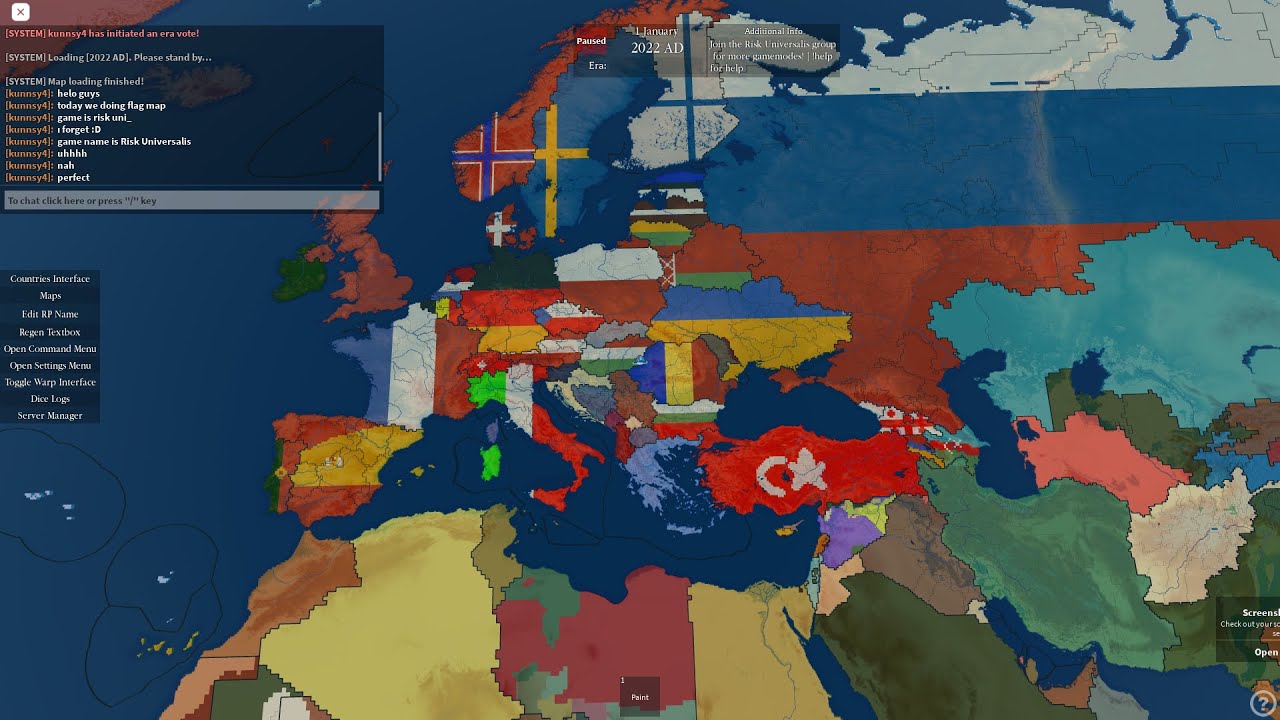 Risk Universalis flag mape - YouTube