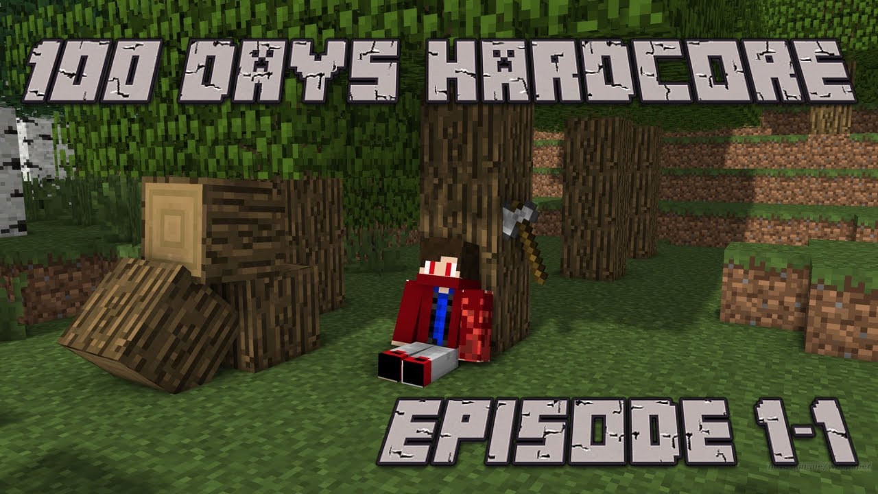 I Survived 100 Days in HARDCORE Minecraft... PART 1-1 - YouTube