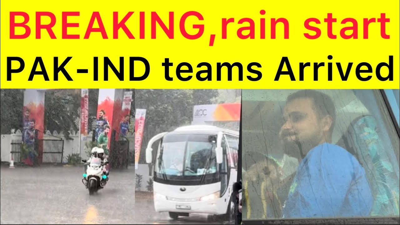 Heavy Rain in Colombo Stadium | India and Pakistan teams arrived in ...