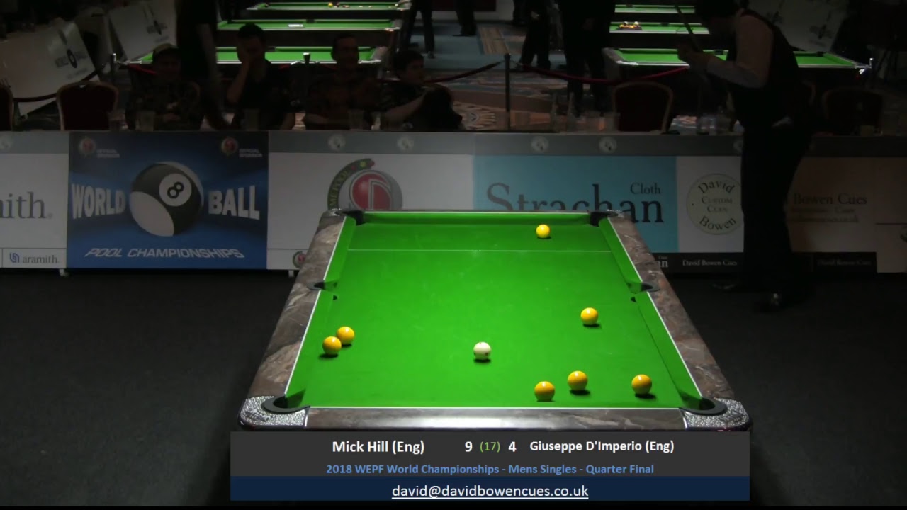 2018 World Championships - Mens Singles - Mick Hill (Eng) v Giuseppe D ...