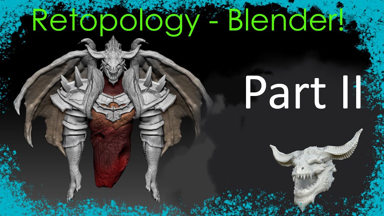 Dragon Body Retopology in Blender || Highpoly download! - YouTube