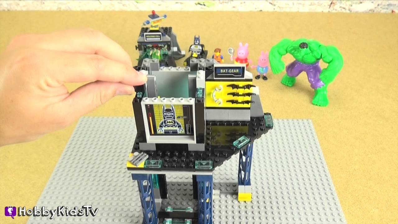 Hulk Smashes New Lego Batcave! Box Open + Toy Review and Play - YouTube