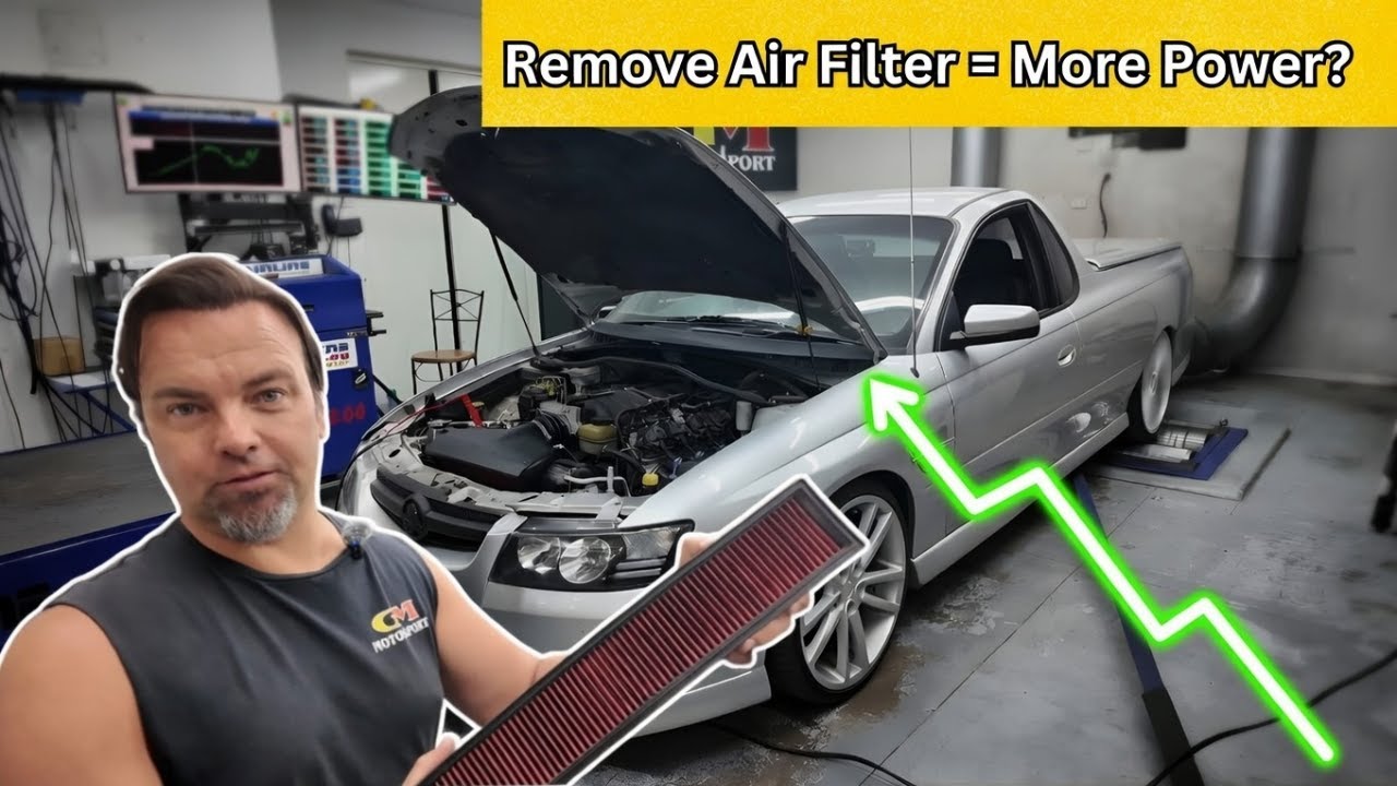 LS1 VZ- We removed the air filter- Did it make more power! - YouTube