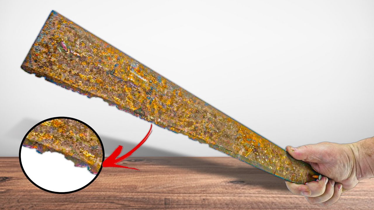 I Restore This Wretched Rusted Machete To An Amazing Finish - YouTube