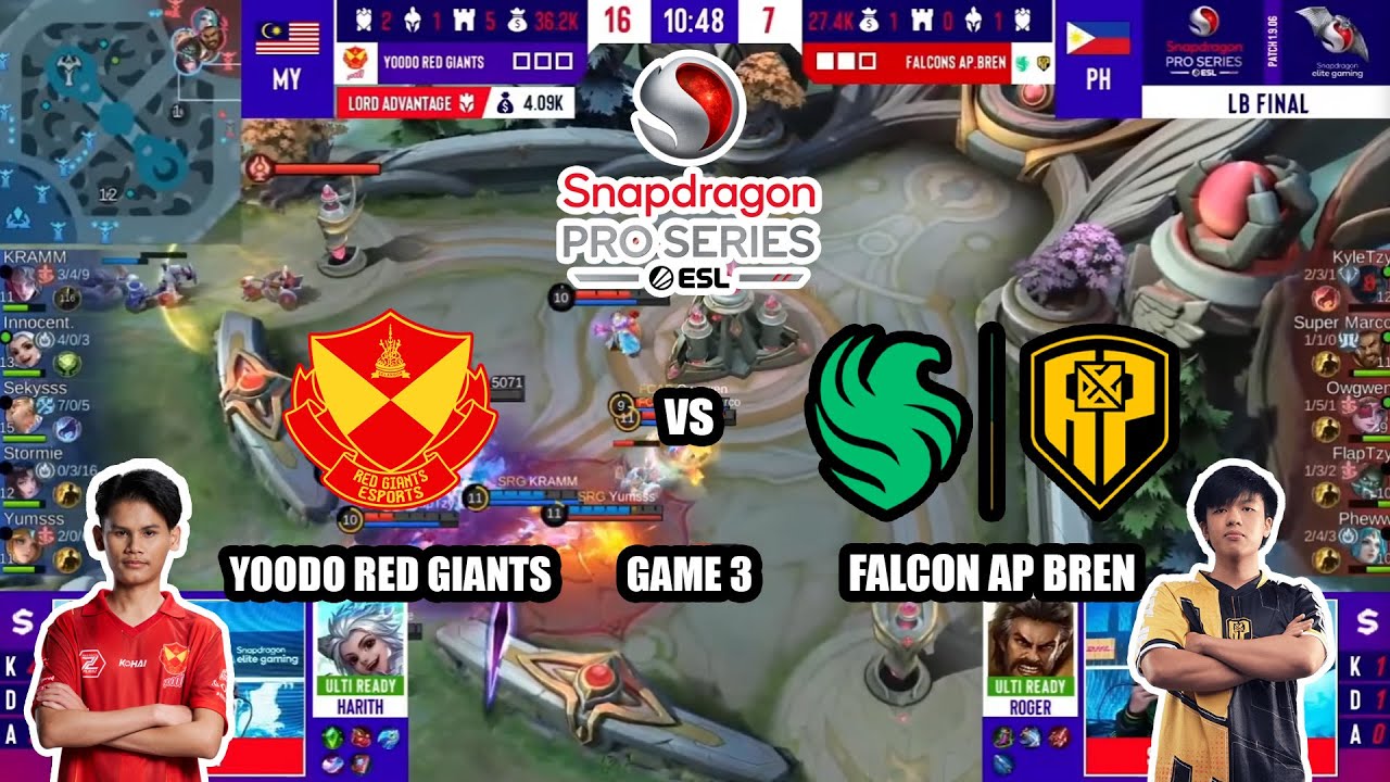 ESL SNAPDRAGON PRO SERIES CHALLENGE FINAL | YRG VS FALCONS AP BREN | BO ...