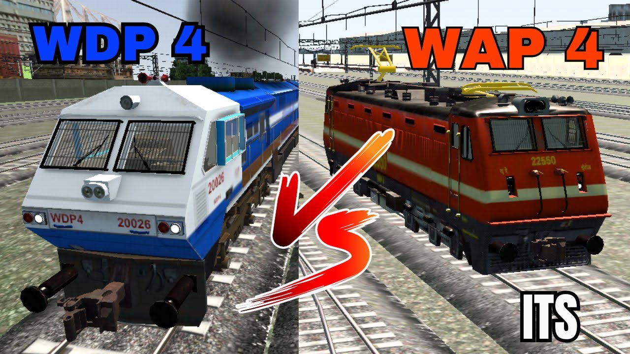 WDP 4 vs WAP 4 Locomotive | Indian Train Simulator | Android Gameplay ...