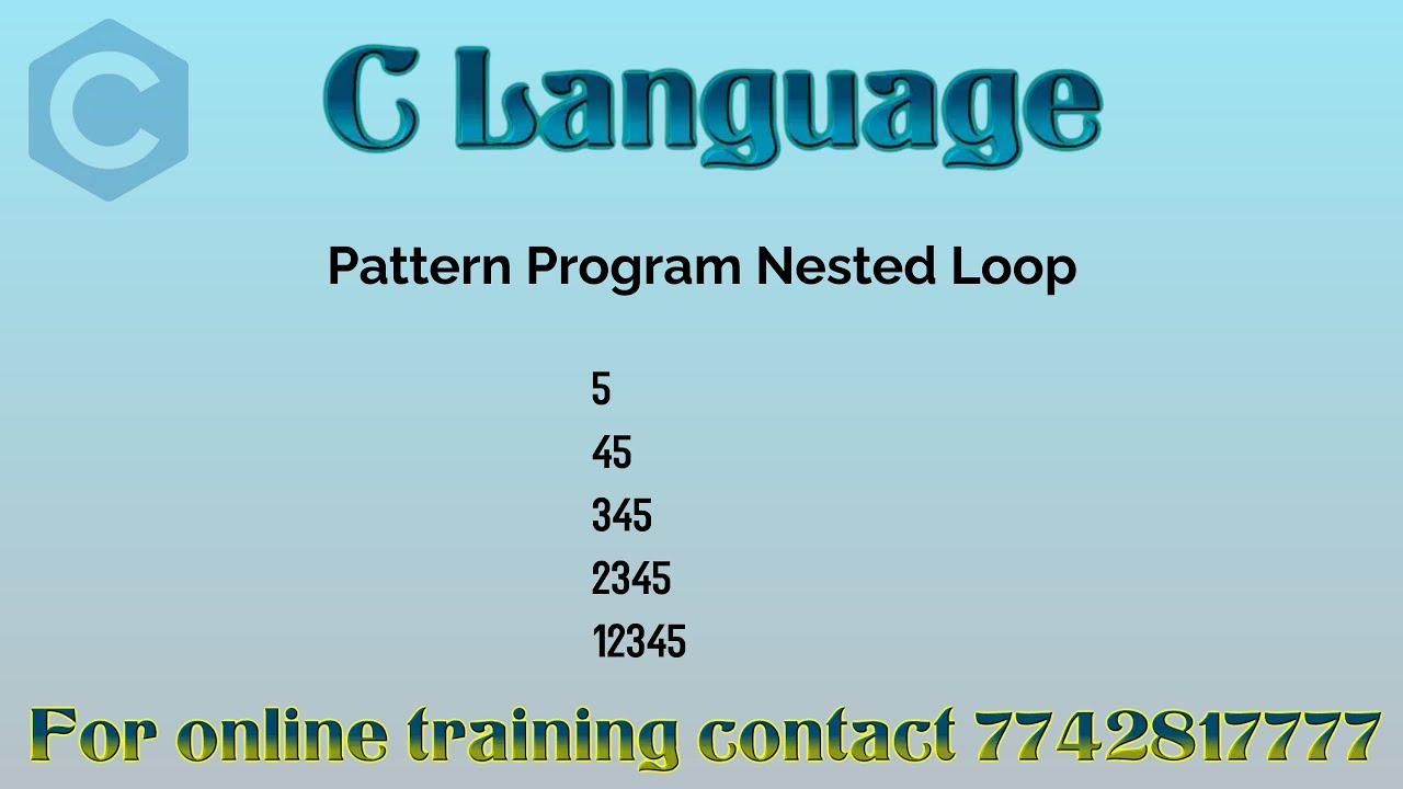 Pattern Program In C In Hindi YouTube Pattern Program In C In Hindi YouTube