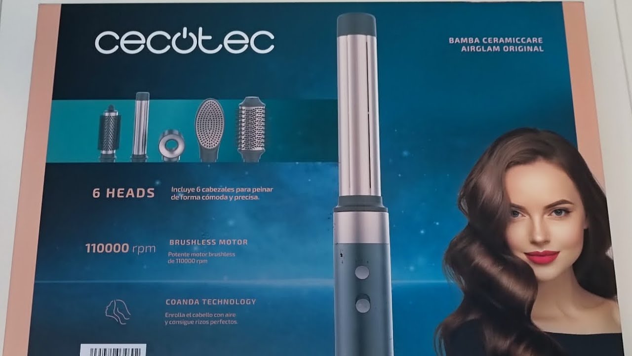 Unboxing del moldeador de cabello Cecotec Bamba CeramicCare AirGlam con ...