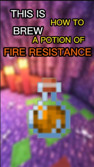 How to Make/Brew a Potion of Fire Resistance in Minecraft (tutorial ...