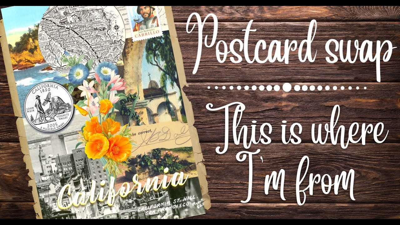Mail art exchange 🔸 Postcard collage - art collage - YouTube