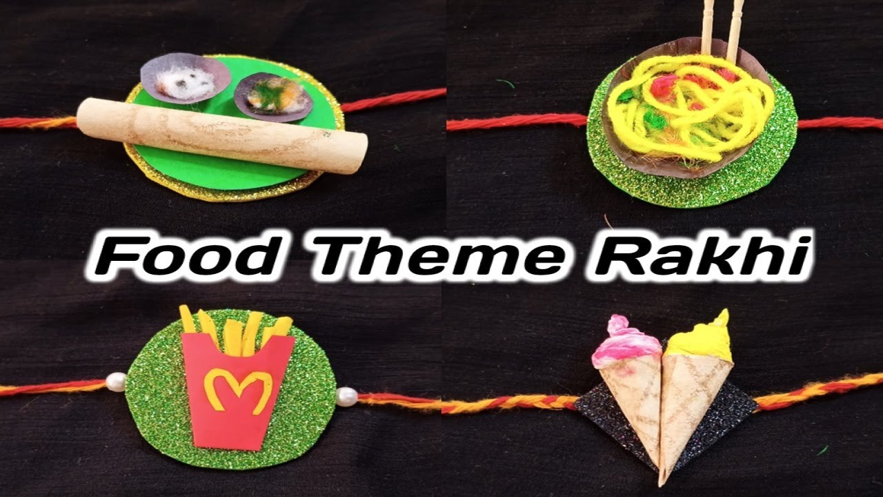 Food Theme Rakhi | How to make Rakhi at home | Dosa Rakhi | Rakhi ...