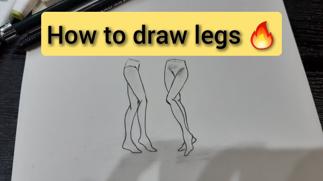 How to draw legs in 2 position for beginner🔥😍 - YouTube