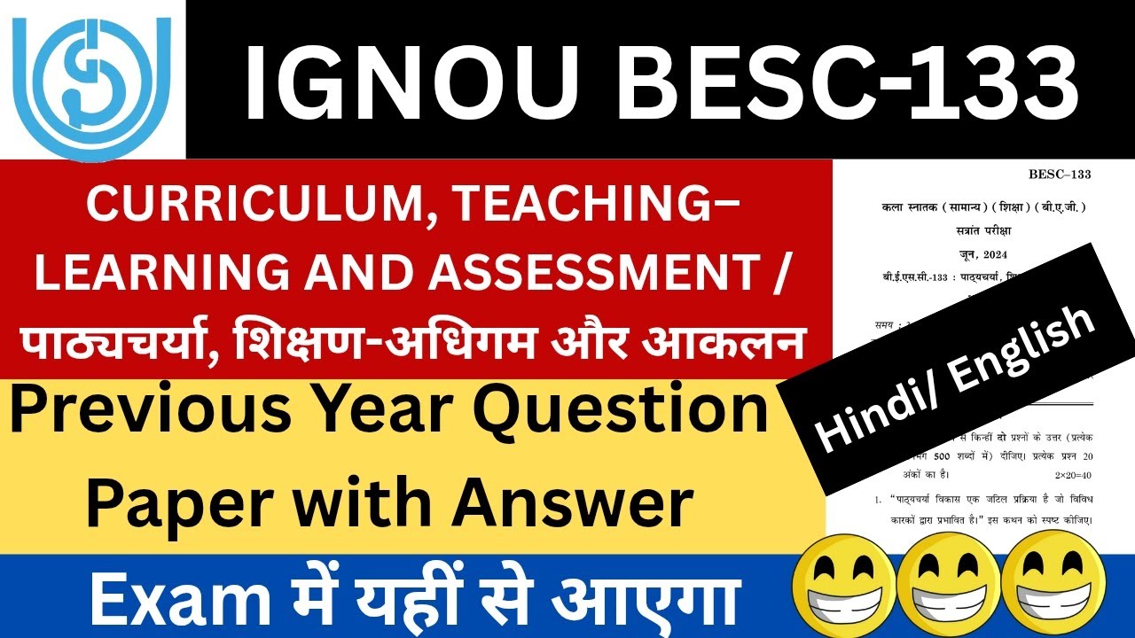 BESC 133 June 2025 Question Paper | IGNOU BESC 133 Previous Year ...