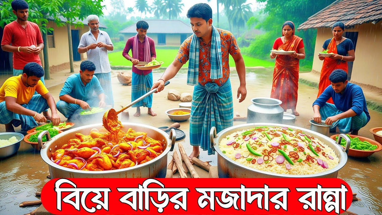 গ্রামের বিয়ে বাড়ির রান্না | Village Wedding Cooking Vlog | চিকেন ...