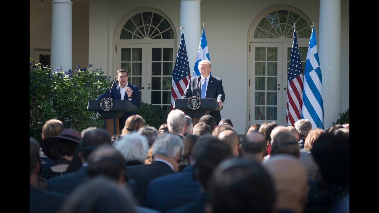 Κοινές δηλώσεις με τον Πρόεδρο των ΗΠΑ κ. Ντόναλντ Τραμπ στον Λευκό ...